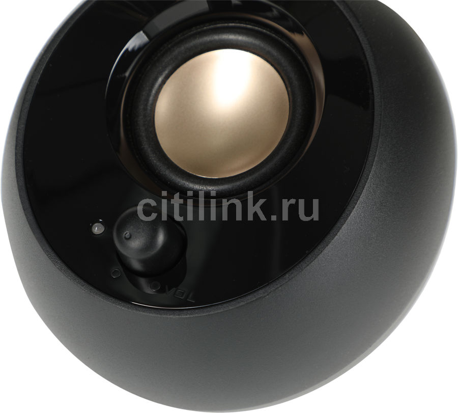 Колонки Creative Pebble MF1680, 2.0, черный - купить в Ситилинк | 1021404
