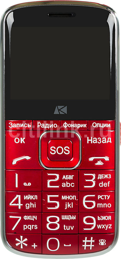 Характеристики Сотовый телефон ARK Power F1 красный (1024660) смотреть ...