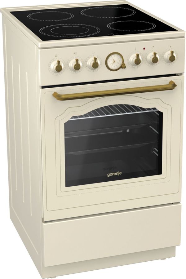 Электрическая плита Gorenje EC52CLI, стеклокерамика, слоновая кость ...