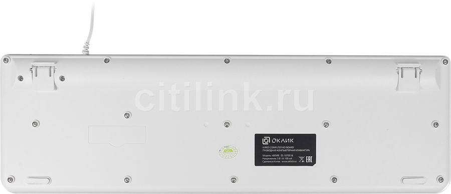 Клавиатура Oklick 400MR, белый - купить в Ситилинк | 1070514