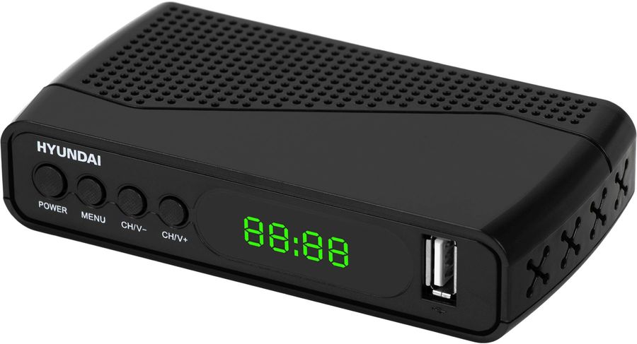 Ресивер DVB-T2 Hyundai H-DVB500, черный - купить в Ситилинк | 1077046