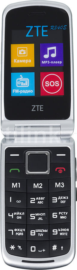 Характеристики товара сотовый телефон ZTE R340E, черный (1089278 ...