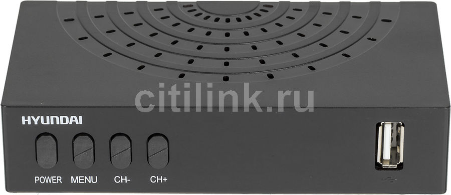 Ресивер DVB-T2 Hyundai H-DVB440, черный - купить в Ситилинк | 1089945