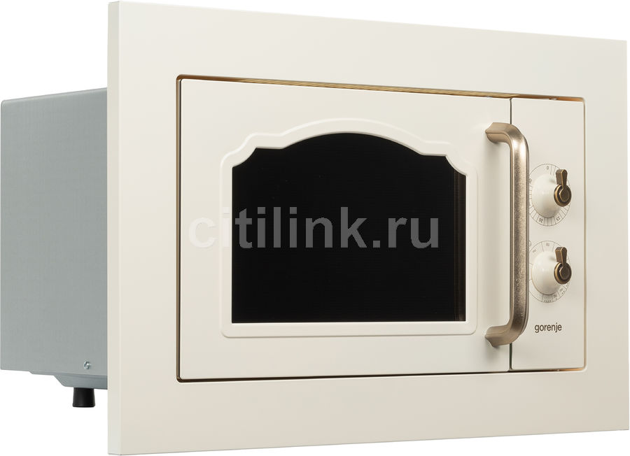 Микроволновая печь Gorenje BM235CLI, встраиваемая, 23л, 800Вт, слоновая ...
