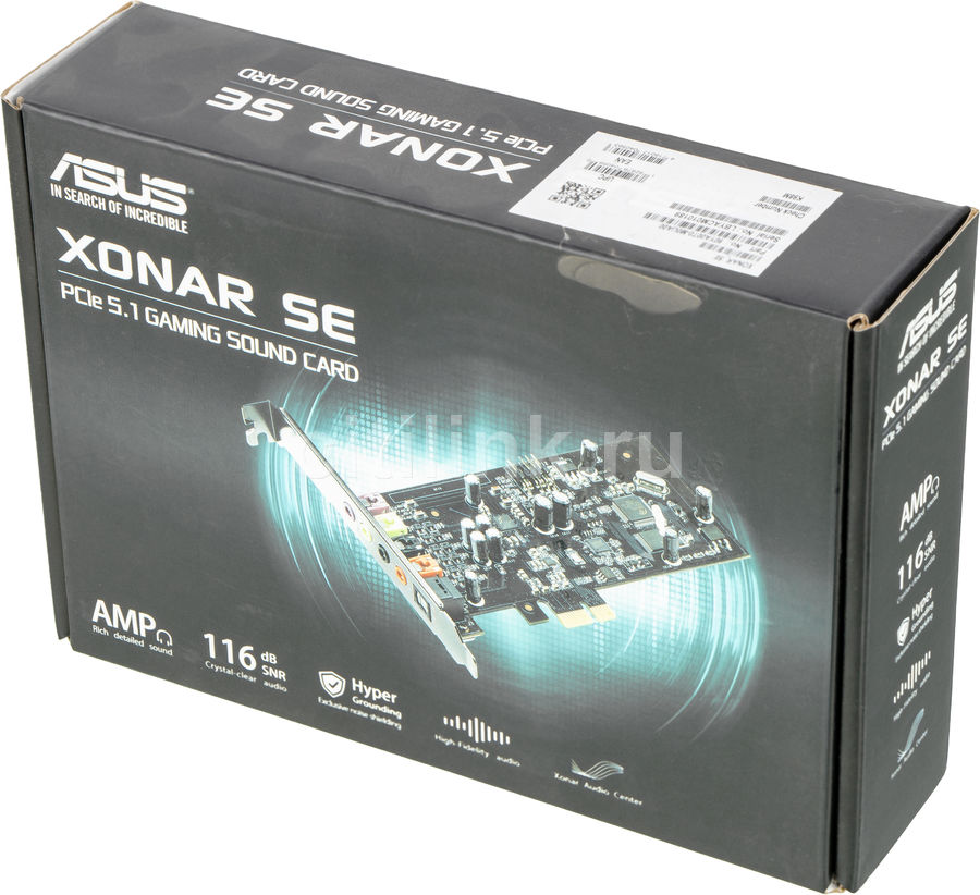 Звуковая карта PCI-E ASUS Xonar SE - купить в Ситилинк | 1100762