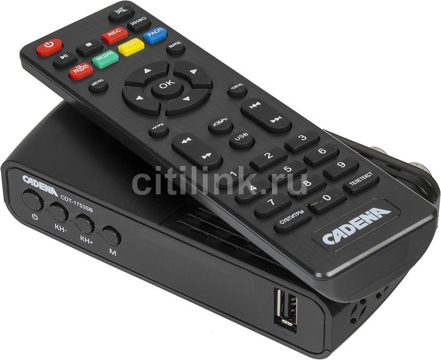 Купить Ресивер DVB-T2 CADENA CDT-1753SB, черный в интернет-магазине ...