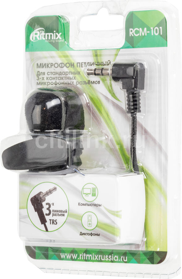 Микрофон Ritmix RCM-101, черный - купить в Ситилинк | 1119701