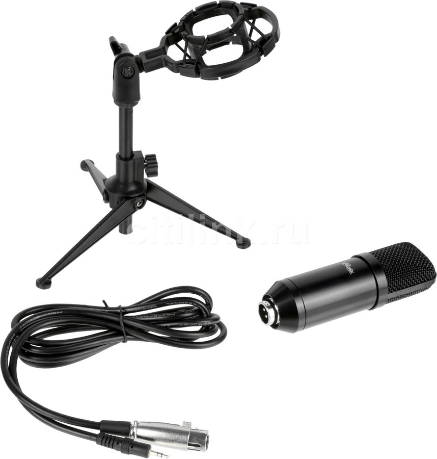 Микрофон Ritmix RDM-160, черный - купить в Ситилинк | 1141078