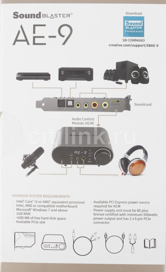 Звуковая карта PCI-E Creative Sound Blaster AE-9 - купить в Ситилинк ...
