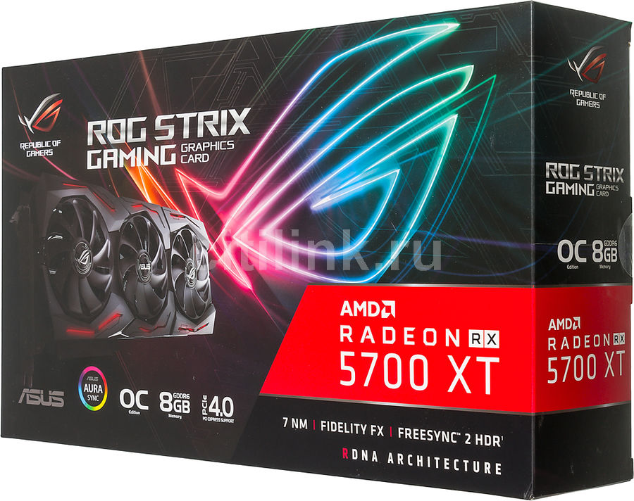 Видеокарта ASUS AMD Radeon RX 5700XT, ROG-STRIX-RX5700XT-O8G-GAMING ...