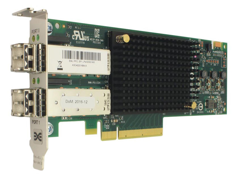 Контроллер LSI Emulex LPe32002-M2 HBA Dual Port 32Gb Fibre Channel HBA ...