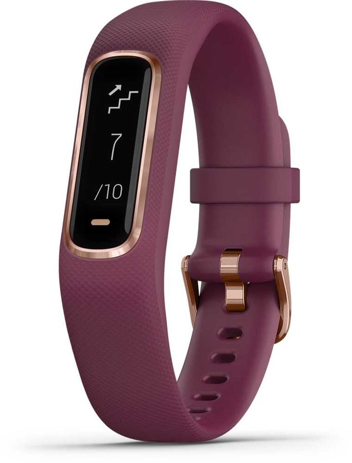 Смарт-браслет Garmin Vivosmart 4 S/M, золото белое / бордовый - купить ...