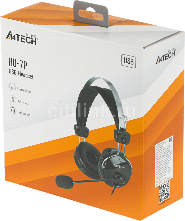 Аксессуары для гарнитура A4TECH HU-7P, черный (1379906) купить в ...