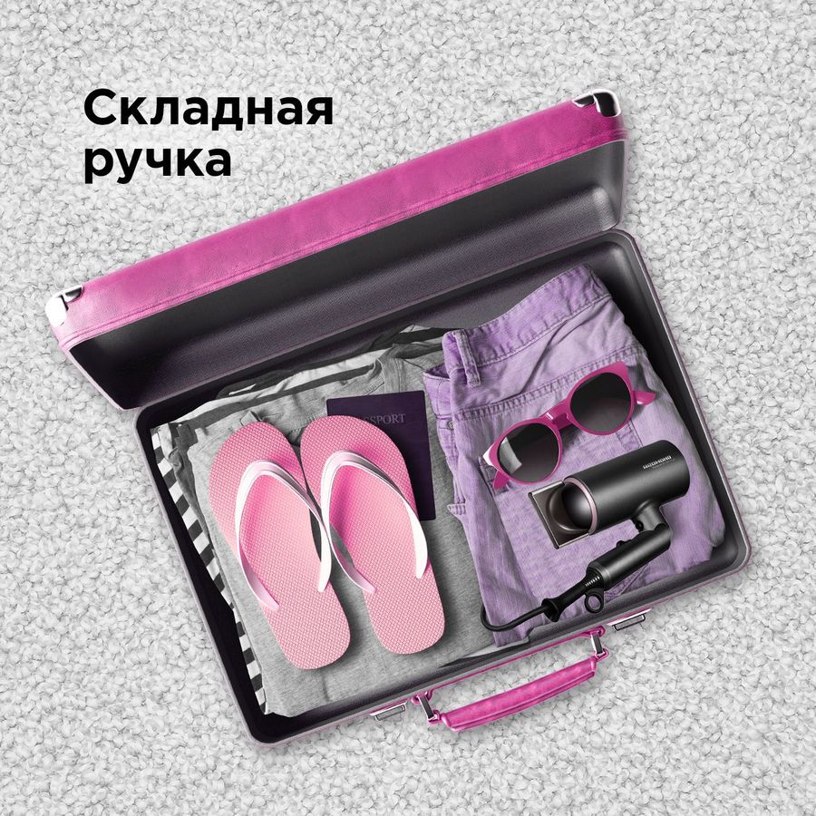 Характеристики Фен Redmond RF-534, дорожный, 1600Вт, черный (1387600 ...