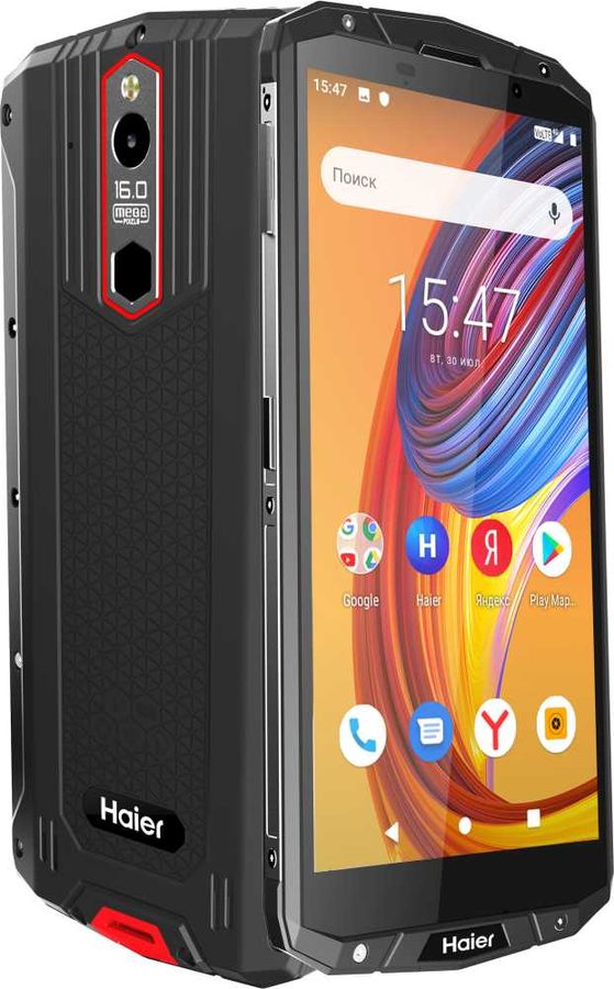 Смартфон HAIER T5 64Gb, черный / красный - купить в Ситилинк | 1396523