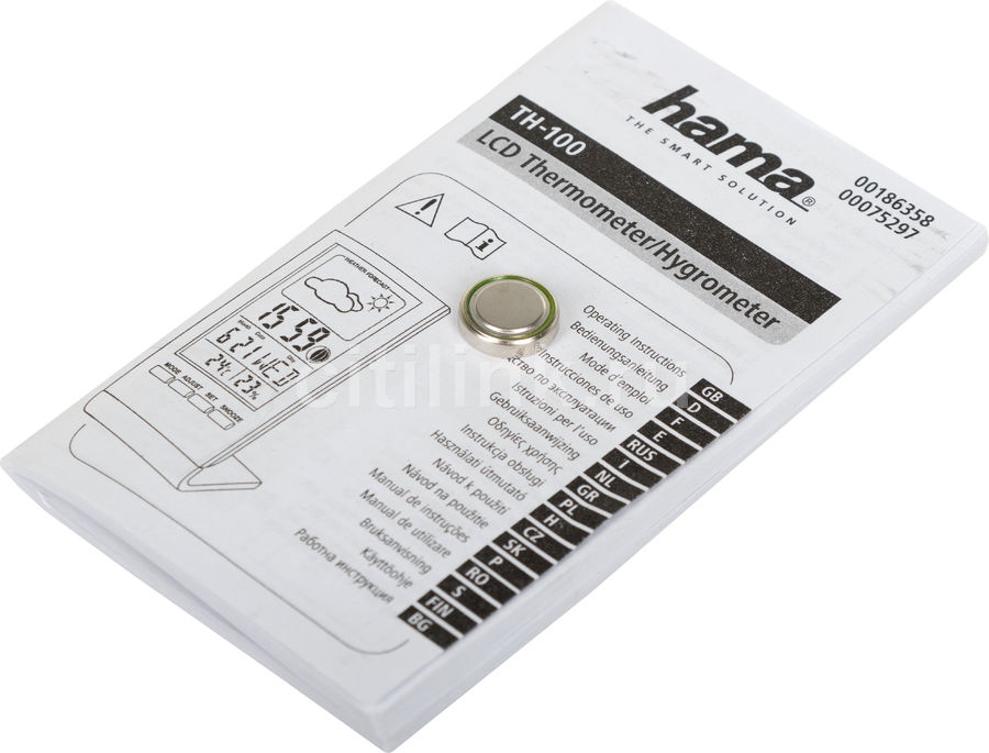 Характеристики Термометр HAMA TH-100, черный [00186358] (1414225) смотреть в СИТИЛИНК