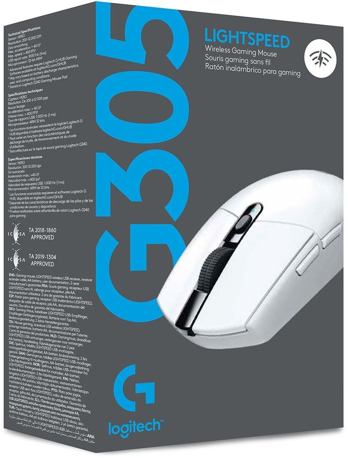 Мышь Logitech G305, беспроводная, USB, белый - купить в Ситилинк | 1418646