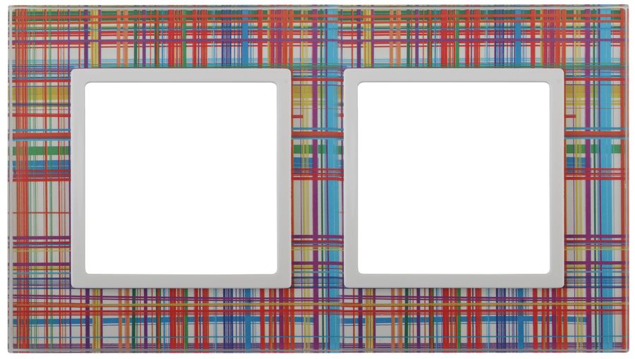 Рамка Эра Elegance 14-5102-00 (Б0034487) лицев. 2x гориз.мон. стекло ...