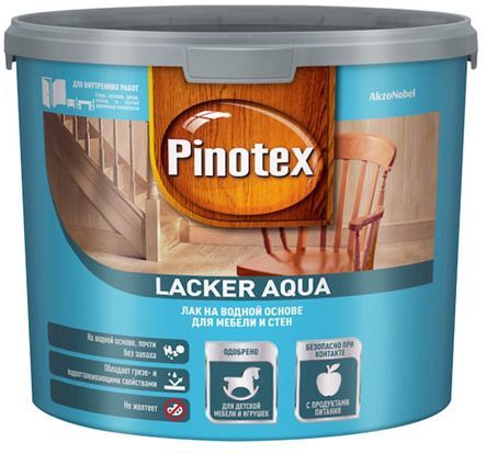 Лак PINOTEX Lacker Aqua 10, бесцветный, 2.7л - купить в Ситилинк | 1527463