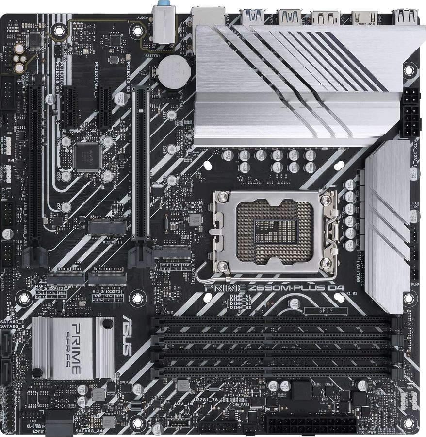 Материнская плата ASUS PRIME Z690M-PLUS D4, LGA 1700, Intel Z690, mATX ...