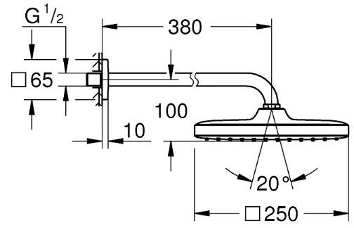 Обзор товара душ Grohe Tempesta 26682000 (1632876) в интернет-магазине ...