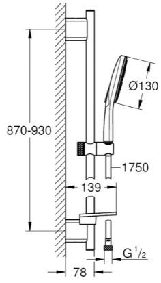 Душевой гарнитур GROHE Rainshower SmartActive 26548000, [26548000 ...