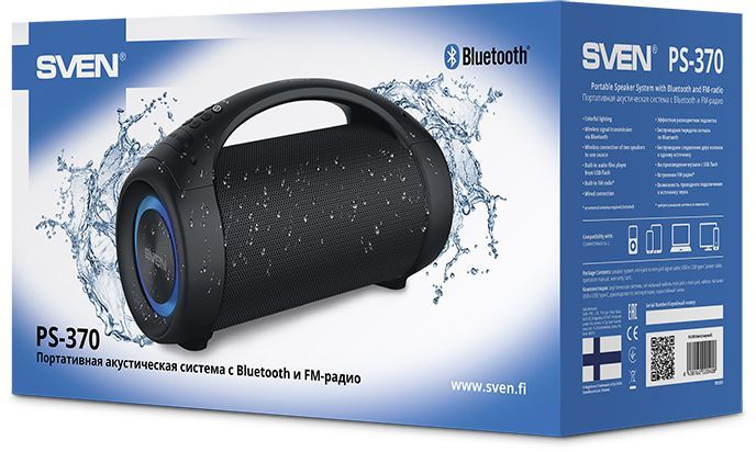 Портативная колонка Sven АС PS-370, 40Вт, черный - купить в Ситилинк ...