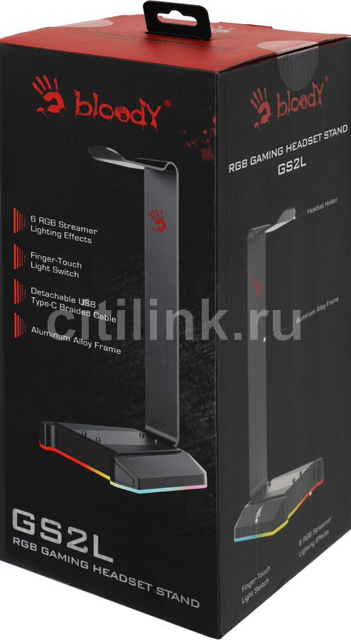 Подставка A4TECH Bloody GS2L, черный - купить в Ситилинк | 1677627