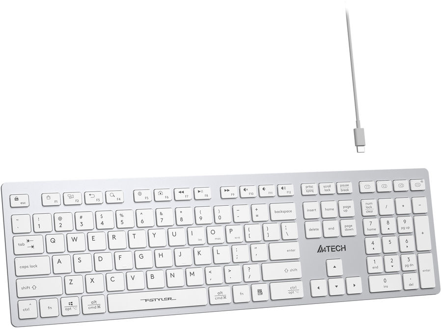 Клавиатура A4TECH Fstyler FBX50C, белый - купить в Ситилинк | 1678068