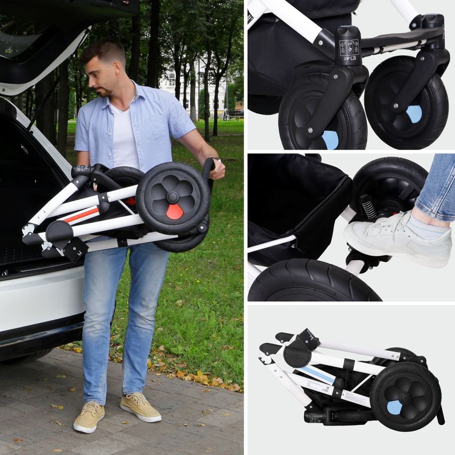 Коляска 2 в 1 SIGER Marco, LIGHT blue/navy blue - купить в Ситилинк ...