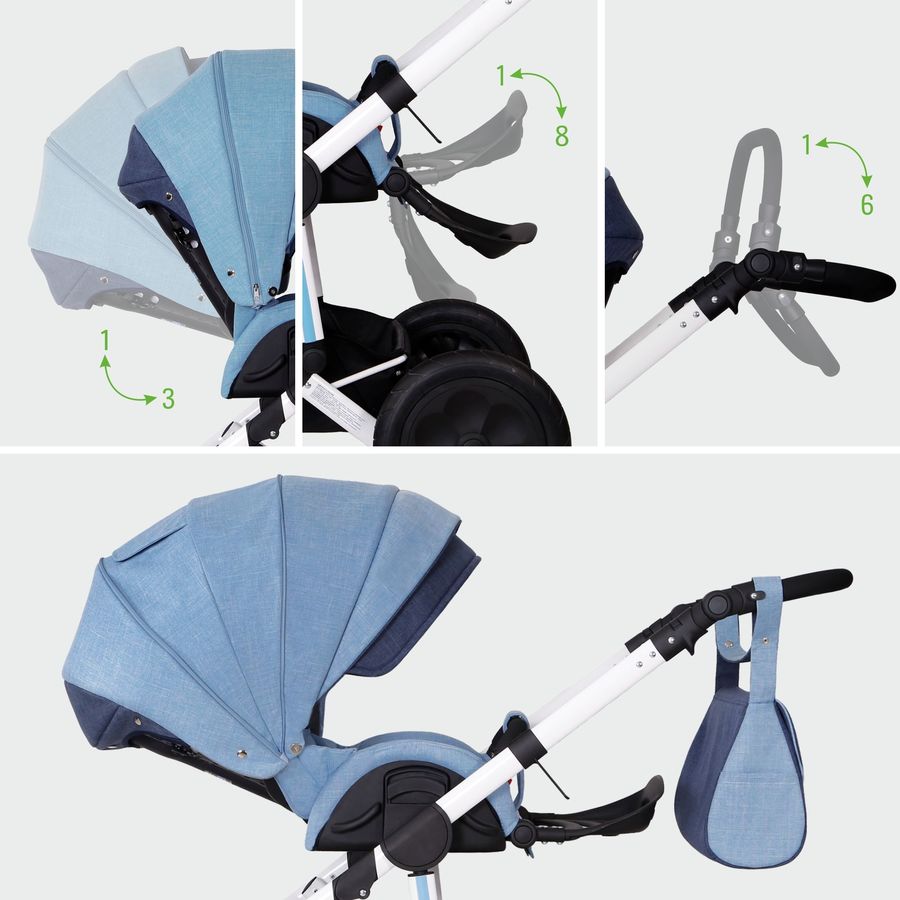 Коляска 2 в 1 SIGER Marco, LIGHT blue/navy blue - купить в Ситилинк ...