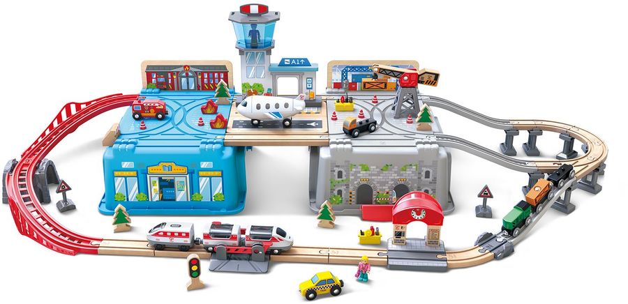 Игрушка HAPE Железная дорога Мега Метрополис - купить в Ситилинк | 1729170