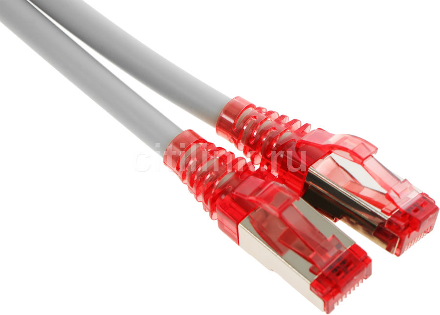 Патч-корд Hyperline PC-LPM-STP-RJ45-RJ45-C5E-0.5M-LSZH-GY, вилка RJ-45 ...