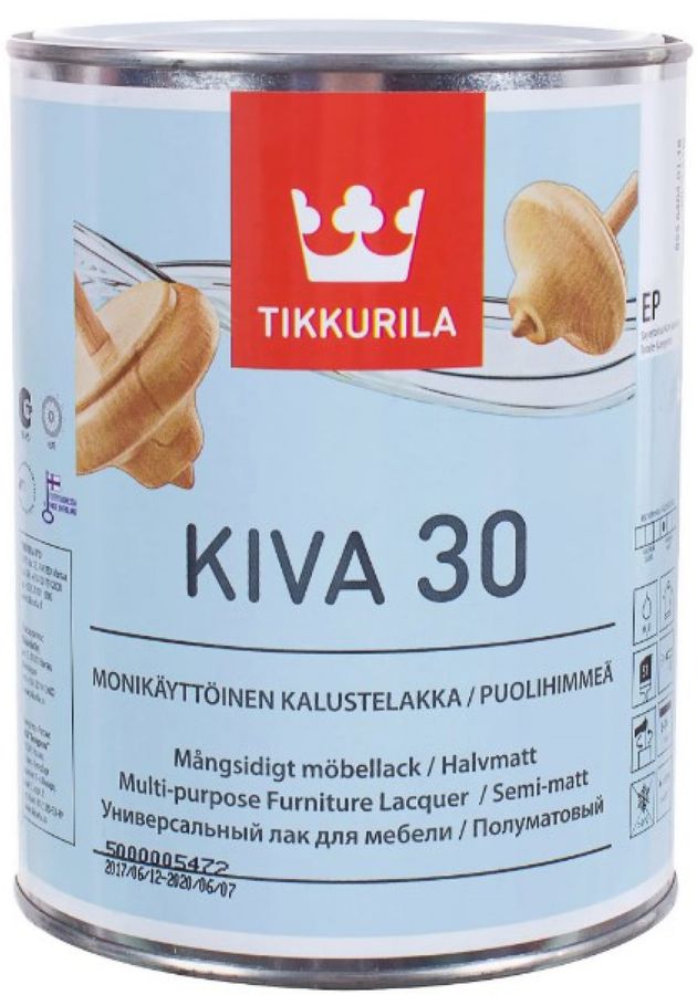 Лак TIKKURILA Kiva 70, бесцветный, 0.225л [85564040304] – купить в ...