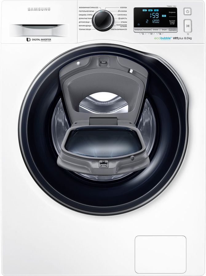 Характеристики Стиральная машина Samsung WW80K6210RW/LD, с фронтальной ...