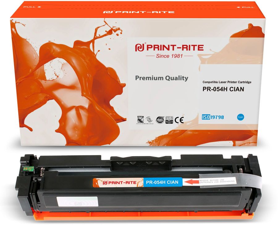 Характеристики Картридж PRINT-RITE TFCA06CPU1J, 054H Cian, голубой / PR ...
