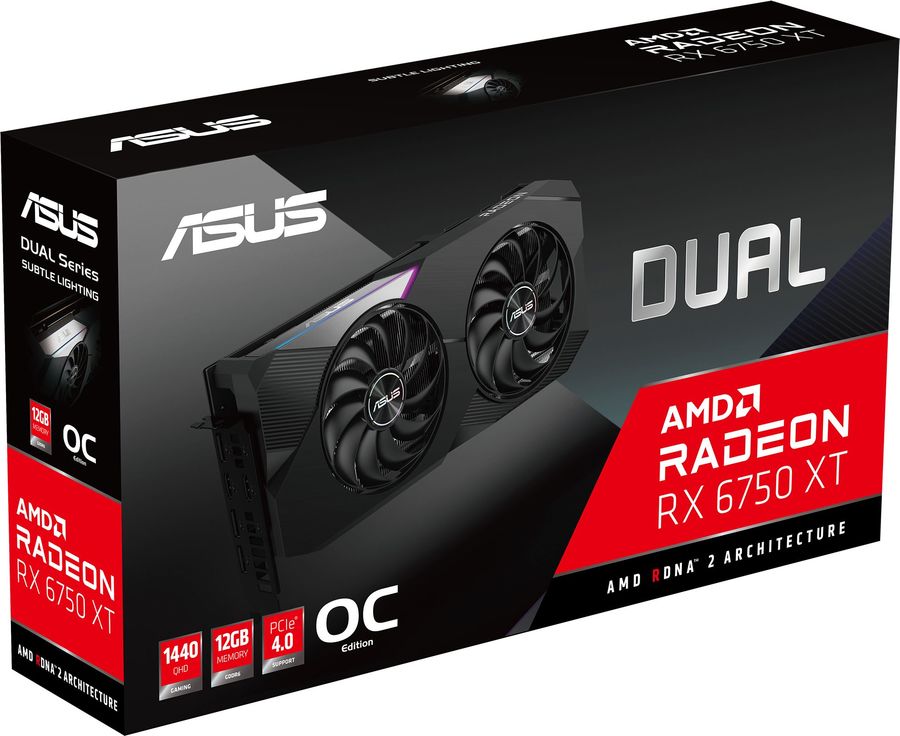 Характеристики Видеокарта ASUS AMD Radeon RX 6750XT [DUAL-RX6750XT-O12G ...
