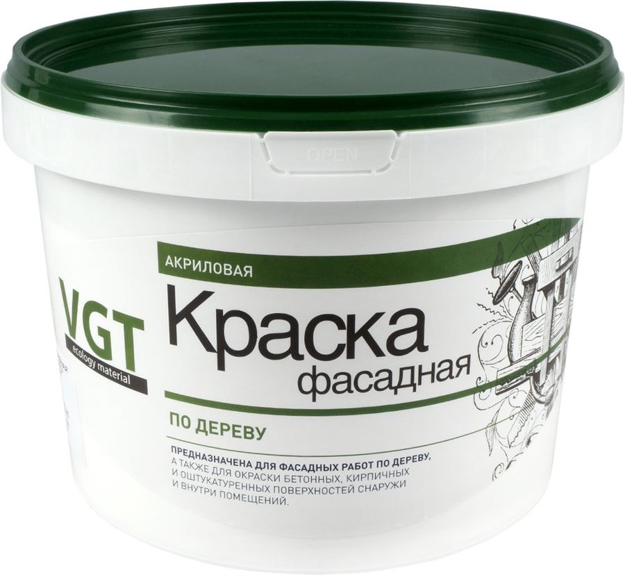 Характеристики Краска VGT ВД-АК-1180 (7342) белый 3л (1830494) смотреть ...