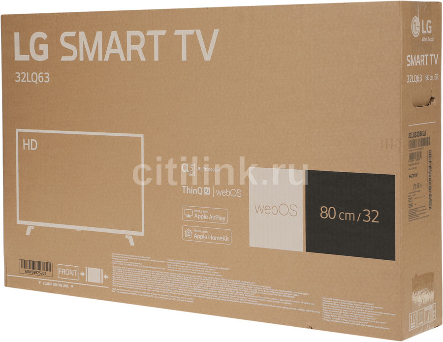 32" Телевизор LG 32LQ630B6LA.ARUB, HD, черный, СМАРТ ТВ, WebOS - купить ...