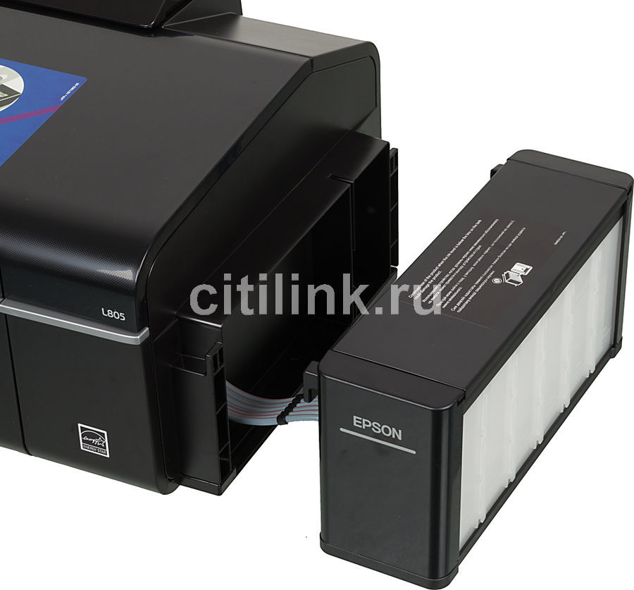 Характеристики Принтер струйный Epson L805 цветной, цвет черный ...