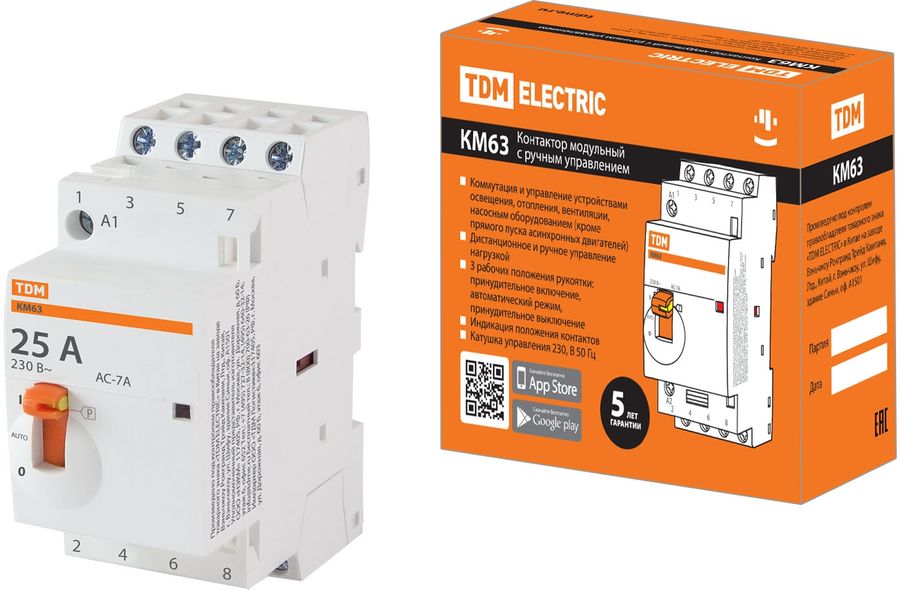 Инструкция, руководство по эксплуатации для контактор Tdm Electric КМ63 ...