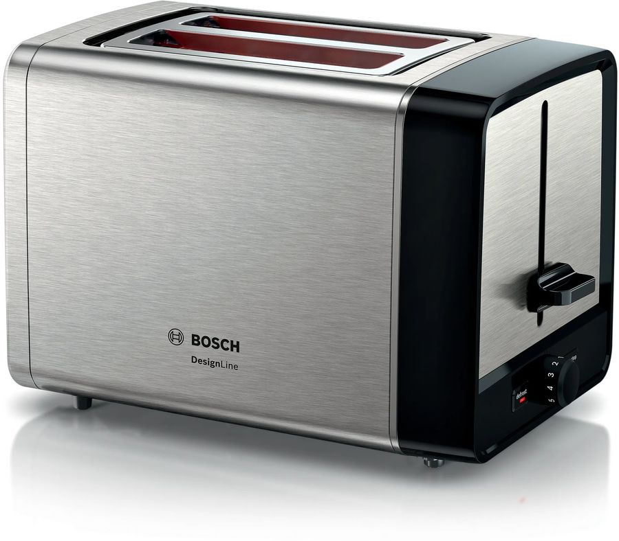 Тостер Bosch TAT5P420 970Вт нержавеющая сталь/черный (мех.повреждение ...