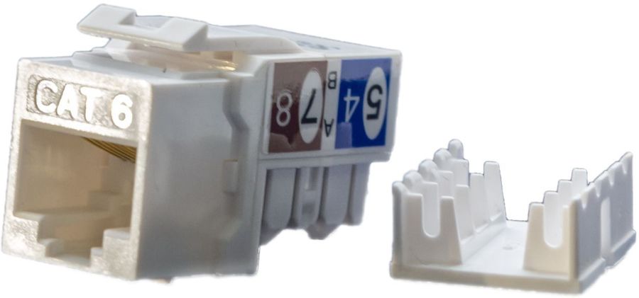 Модуль Hyperline (KJ9-8P8C-C6-90-WH) информ. KeystoneRJ45 1 кат.6 бел ...