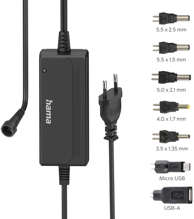 Характеристики Адаптер питания HAMA H-223618, 5 - 15 В, 3A, 36Вт ...