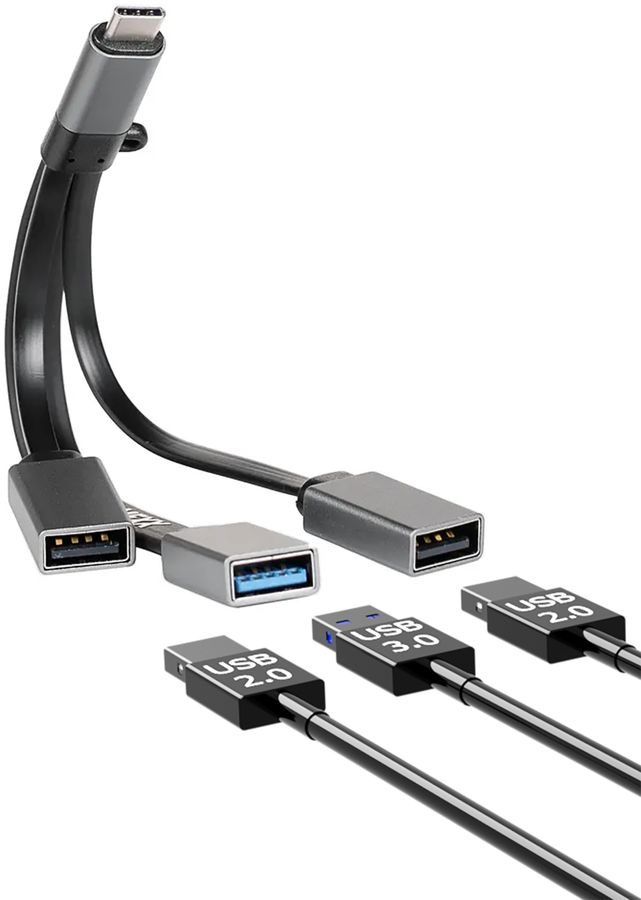 Хаб (разветвитель) PALMEXX PX/HUB-073, серый - купить в Ситилинк | 1922335