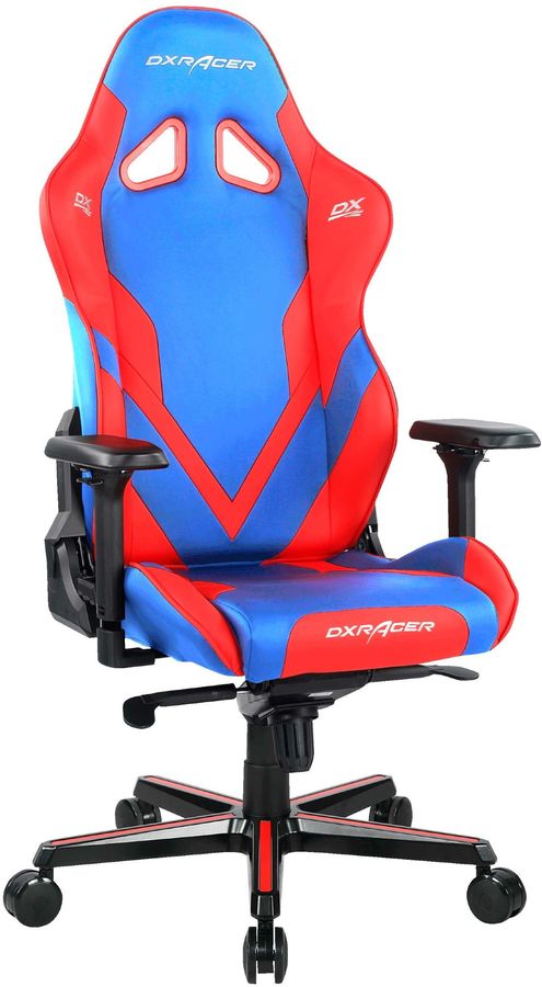 Кресло игровое DXRACER OH/G8200/BR, синий/красный - купить в Ситилинк ...