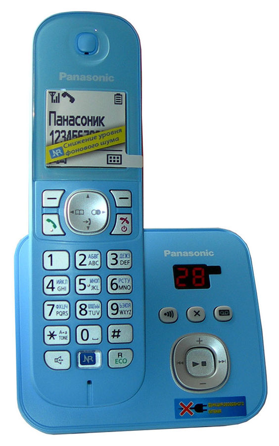 Радиотелефон Panasonic KX-TG6821RUF, голубой - купить в Ситилинк | 280095