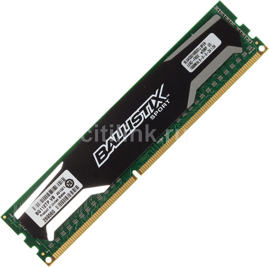 Оперативная память Crucial Ballistix Sport BLS4G3D169DS1J DDR3 - 4ГБ ...