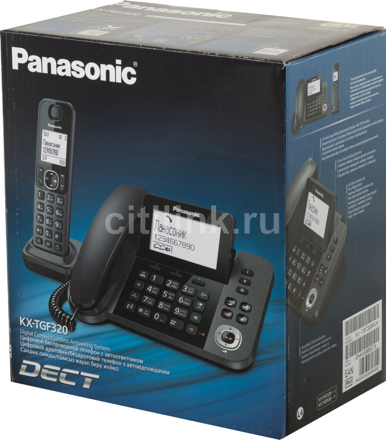 Радиотелефон Panasonic KX-TGF320RUM, черный металлик - купить в ...