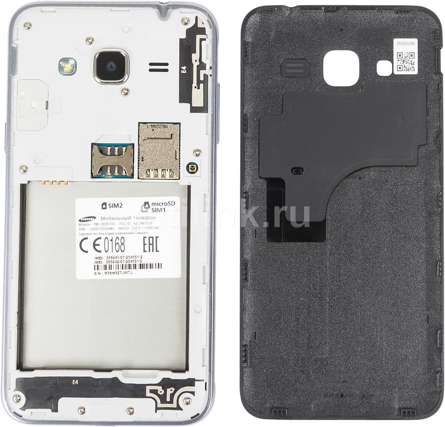 Смартфон Samsung Galaxy J3 (2016) SM-J320F, черный - купить в Ситилинк ...